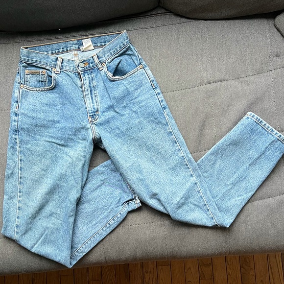 Calvin Klein | Pants & Jumpsuits | Calvin Klein Medium Wash High Mom ...